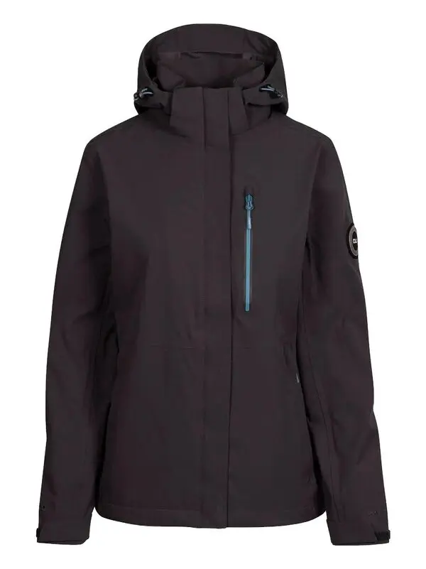 TRESPASS Katya Dlx Waterproof Hooded Jacket - Dark Grey