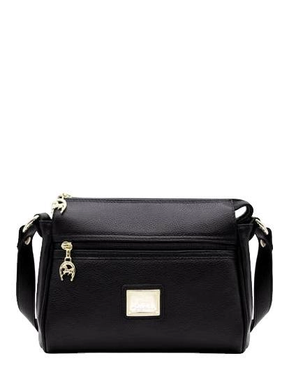 CAVALINHO Muse 373 Pebbled Leather Crossbody Bag - Black