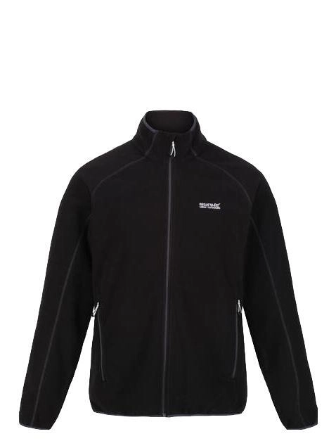 REGATTA Full Zip Fleece Jacket With Standing Collar - Black