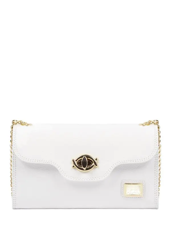CAVALINHO Muse 535 Pebbled Leather Shoulder Bag - White