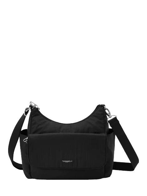 BAGGALLINI Securtex Journey Anti-theft Hobo Bag - Black