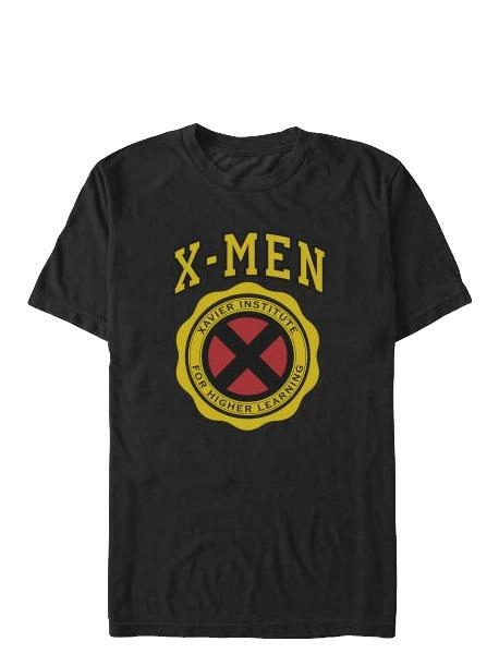 MARVEL: X-MEN '97 Xavier Institute Yellow Badge Short Sleeve Graphic T-shirt - Black