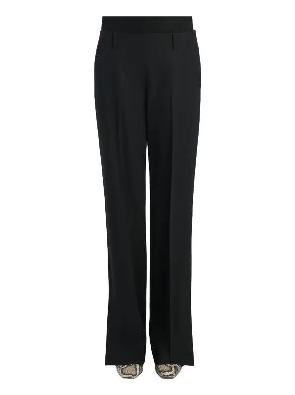 Khaite Grenare Split Hem Virgin Wool Pants - Black
