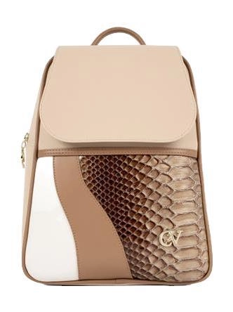 CAVALINHO Cv 653 Backpack With Croc-effect Leather - Beige/white