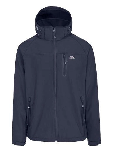 TRESPASS Waterproof Softshell Jacket With Adjustable Hood - Navy