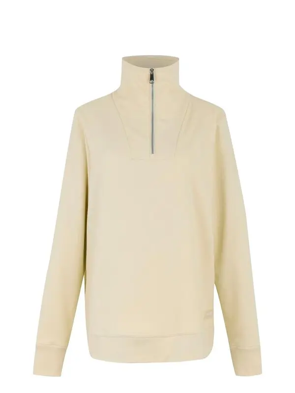 REGATTA Demmi Quarter Zip Fleece Top - Light Vanilla