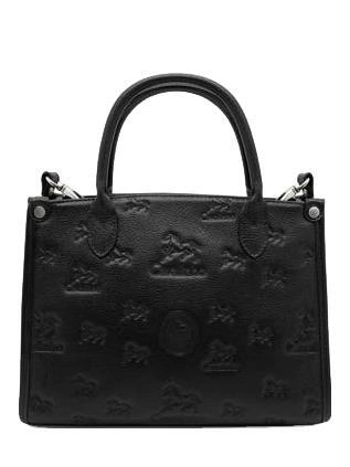 CAVALINHO Embossed Leather Handbag - Black
