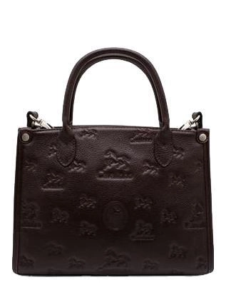 CAVALINHO Embossed Leather Handbag - Brown