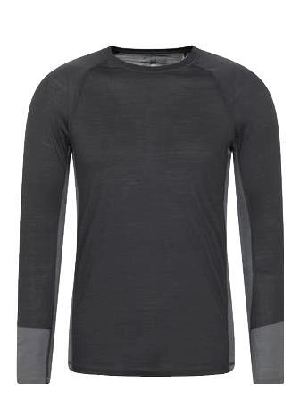 Mountain Warehouse Long-sleeved Merino Wool Blend Base Layer Top - Charcoal