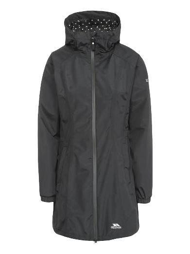 TRESPASS Waterproof Parka Jacket With Printed Lining - Black