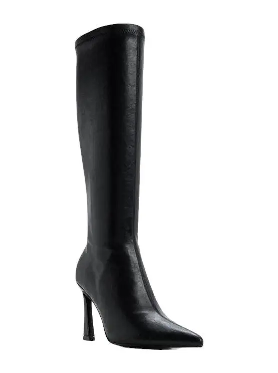Aldo Jullieta Pointed Toe Knee-high Stiletto Boots - Black