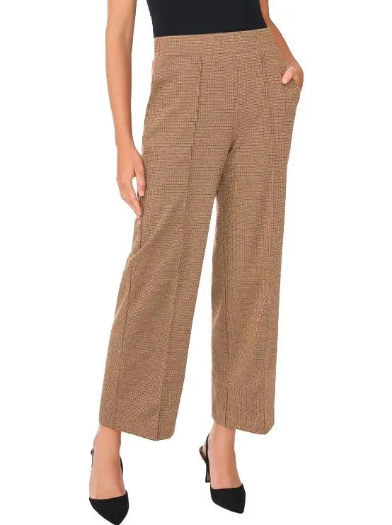 Vince Camuto Pintuck Front Wide Leg Ankle Pants - Fall Camel