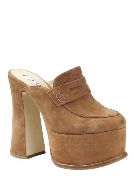 ZIGI Harlen Platform Penny Loafer Mule - Tan Suede