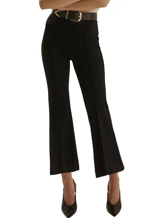 FAVORITE DAUGHTER The Call Me Back Pintuck Kick Flare Pants - Black