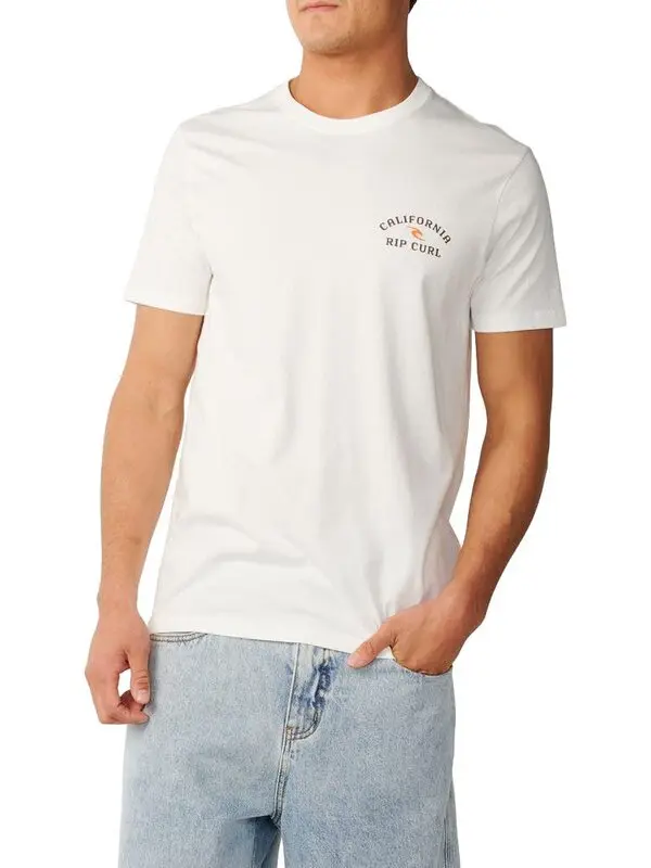 Rip Curl Desti Animals Cotton Graphic T-shirt - Bone