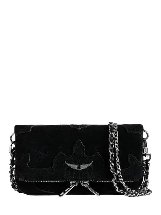 Zadig&Voltaire Rock Nano Western Leather Crossbody Bag - Black