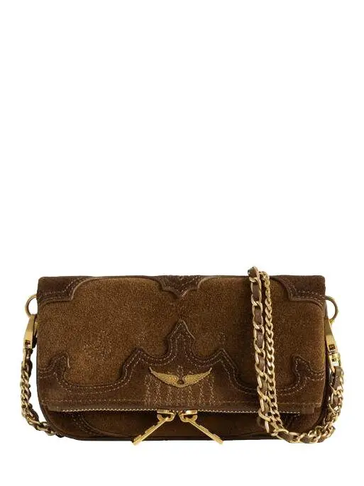 Zadig&Voltaire Rock Nano Western Leather Crossbody Bag - Cognac