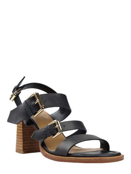 ARTISAN CRAFTED BY ZIGI Billey Slingback Sandal With Stacked Heel - Black Leather