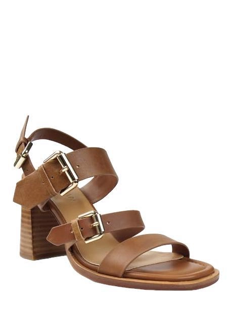 ARTISAN CRAFTED BY ZIGI Billey Slingback Sandal With Stacked Heel - Tan Leather