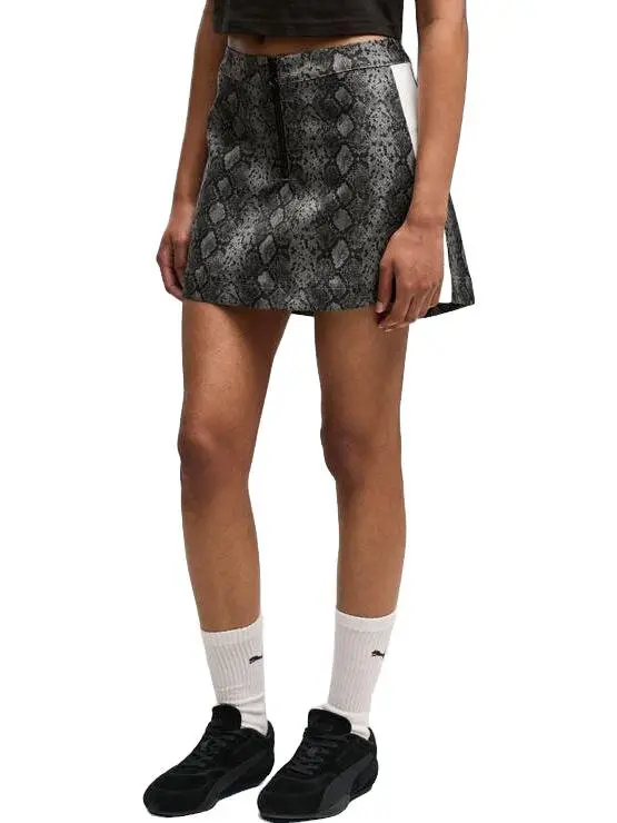 PUMA T7 Snake Print Mini Skirt - Puma Black