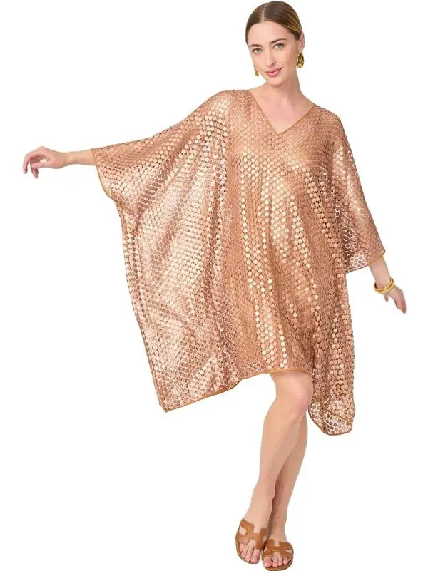GILNER FARRAR Myrle Kaftan Dress - Bronze Sequins