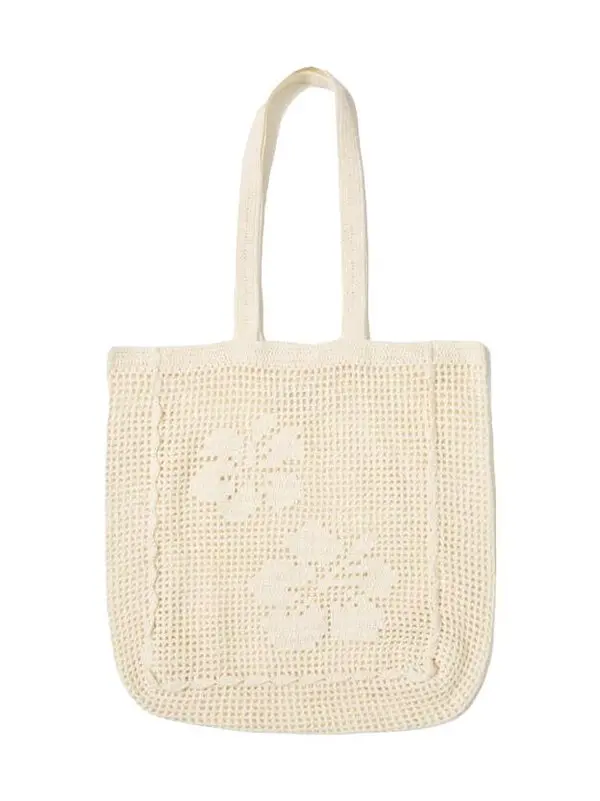 L*Space Island Time Crochet Cotton Tote - Cream