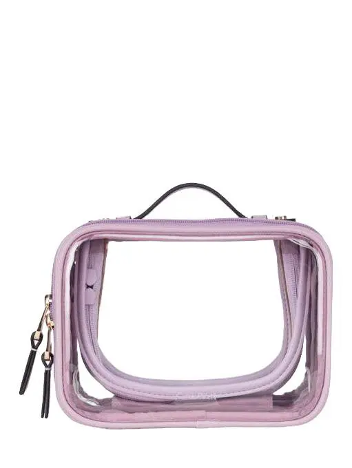 CALPAK Small Clear Cosmetics Case - Lavender