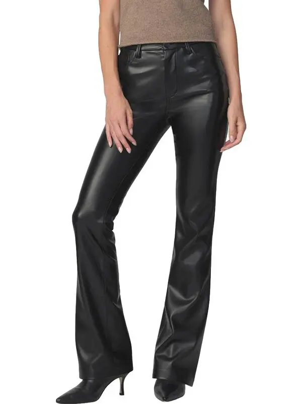 Joe's Jeans Faux Leather Bootcut Pants - Black