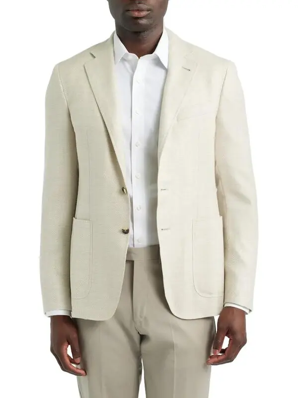 Canali Kei Trim Fit Sport Coat - Beige