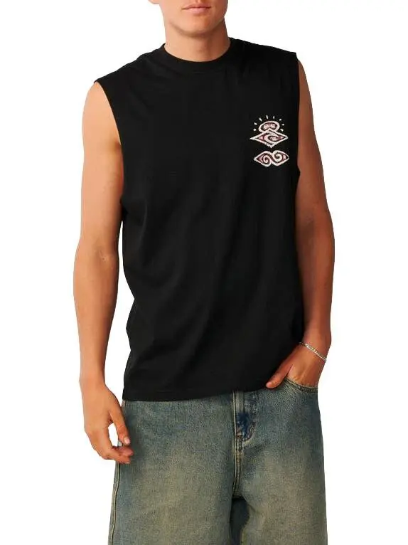 Rip Curl Disorder Boneyard Graphic Muscle T-shirt - Black