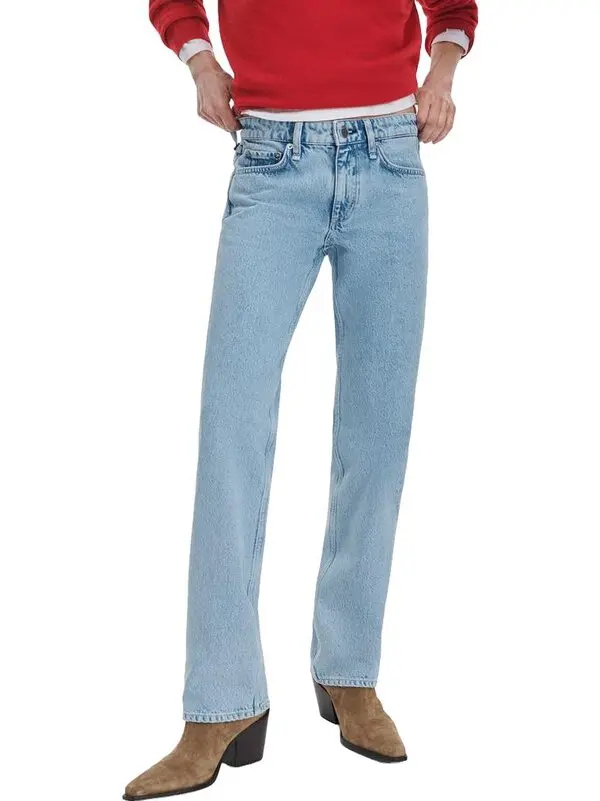 Rag & Bone Harlow Low Rise Straight Leg Jeans - May