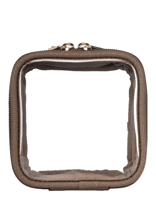 CALPAK Tiny Clear Cosmetics Case - Mocha