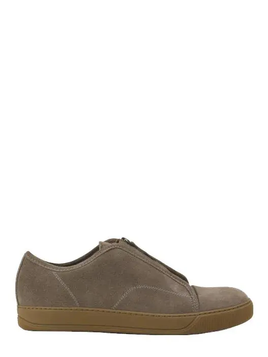LANVIN Dbb1 Suede Zip Sneakers - Khaki