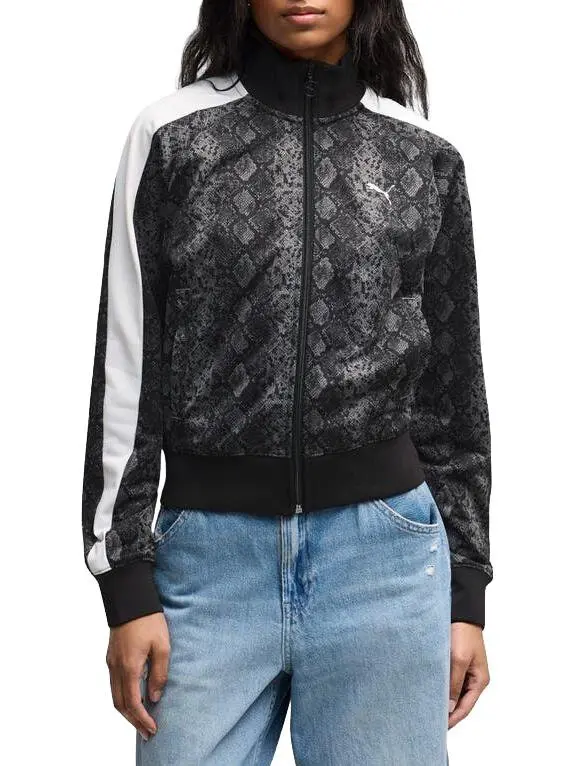 PUMA T7 Snake Print Track Jacket - Puma Black