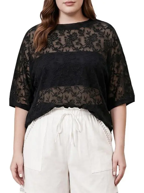 STANDARDS & PRACTICES Lace Top - Black