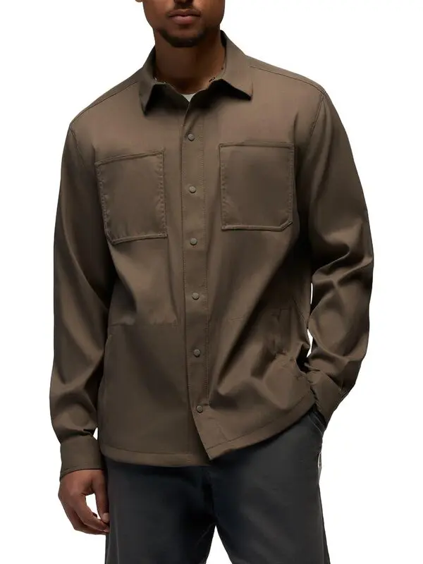 Prana Stretch Zion Long Sleeve Button-up Shirt - Mud