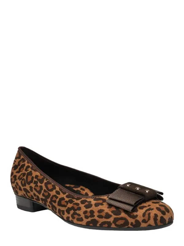 ARA Bijou Flat With Bow Detailing - Brown