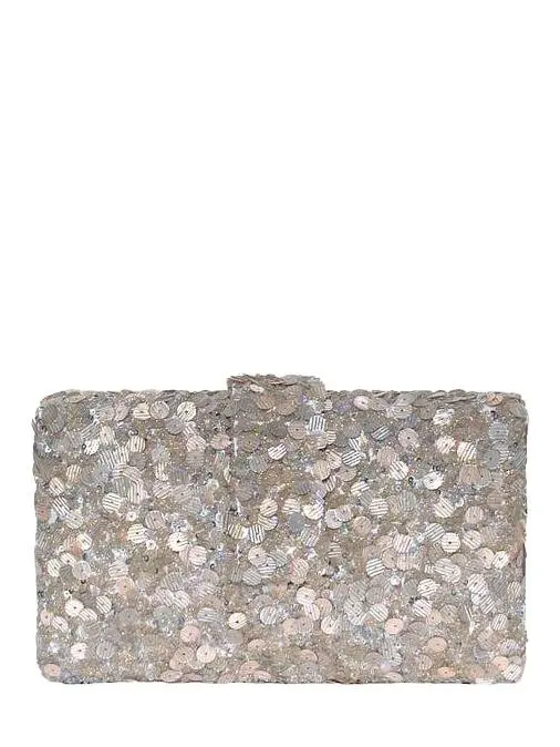 SIMITRI Classic Sequin Clutch - Cloud