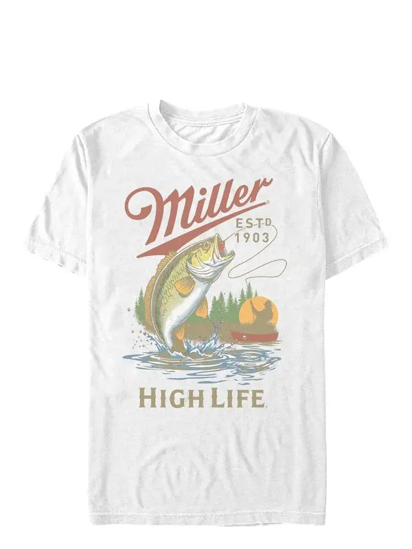 MILLER HIGH LIFE Fishing Life 1903 T Shirt - White