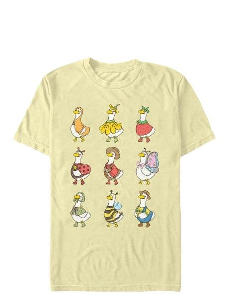 LOST GODS Spring Porch Geese Short Sleeve Graphic T-shirt - Banana