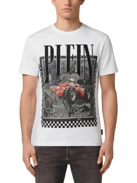 Philipp Plein Jersey T-shirt Plein Cote D'azur - White