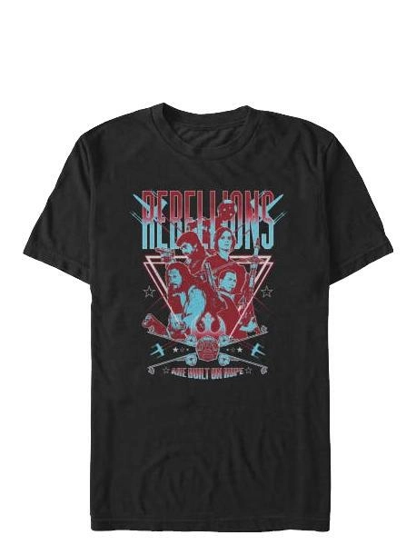 STAR WARS: ROGUE ONE Rebellions Are Built On Hope Short Sleeve Graphic T-shirt - Black