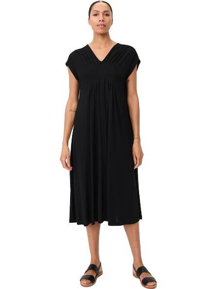 MASAI COPENHAGEN V-neck Pleated Midi Dress - Black
