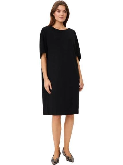 MASAI COPENHAGEN Manattie Round Neck Draped Jersey Dress - Black