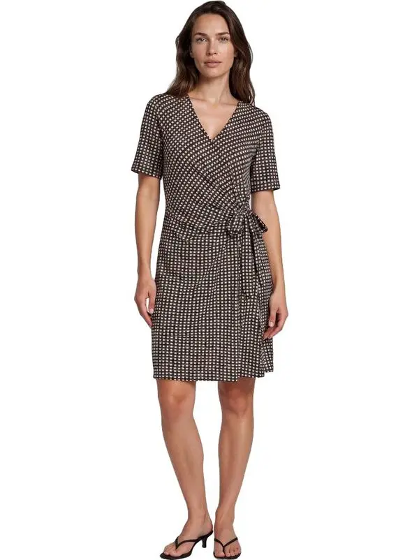MASAI COPENHAGEN Magavros V-neck Printed Wrap Dress - Black