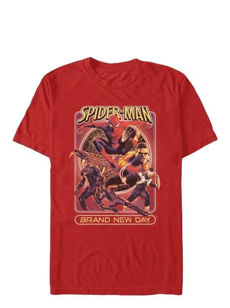 SPIDER-MAN: BRAND NEW DAY Marvel New Villains Poster Short Sleeve Graphic T-shirt - Red