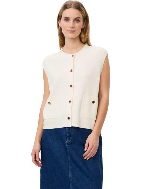 MASAI COPENHAGEN Malossan Button-front Knit Vest - Jet Stream