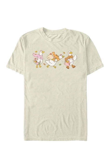 LOST GODS Geese Fall Lineup Short Sleeve Graphic T-shirt - Ivory