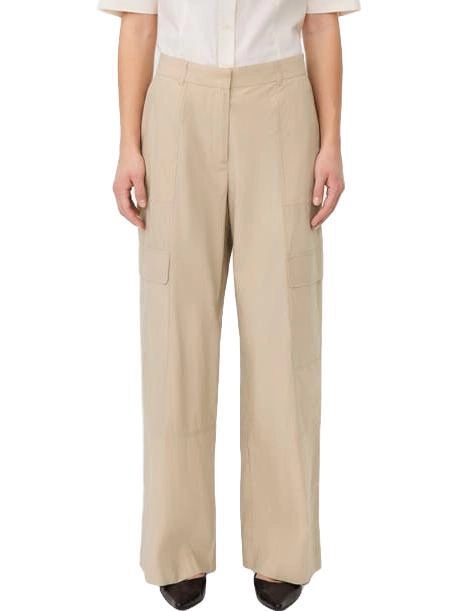 MASAI COPENHAGEN Wide Leg Cargo Trousers - White Pepper