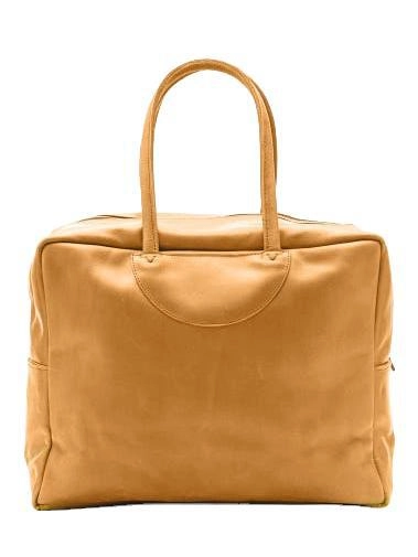 RAVEN + LILY Bonnell Leather Travel Bag - Dijon